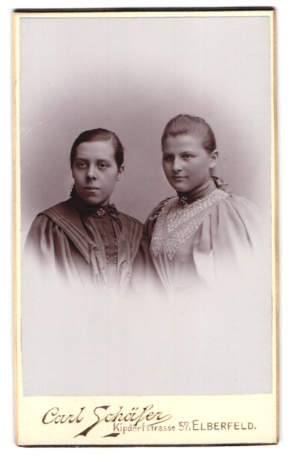 FOTOGRAFIE CARL SCHÄFER, Elberfeld, Kipdorfstrasse 57, Portrait zwei ...