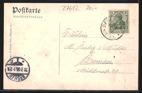 Dedesdorf, Landwührder Hof, Bes. H. Meyer, Ansichtskarte 1906 | eBay.de